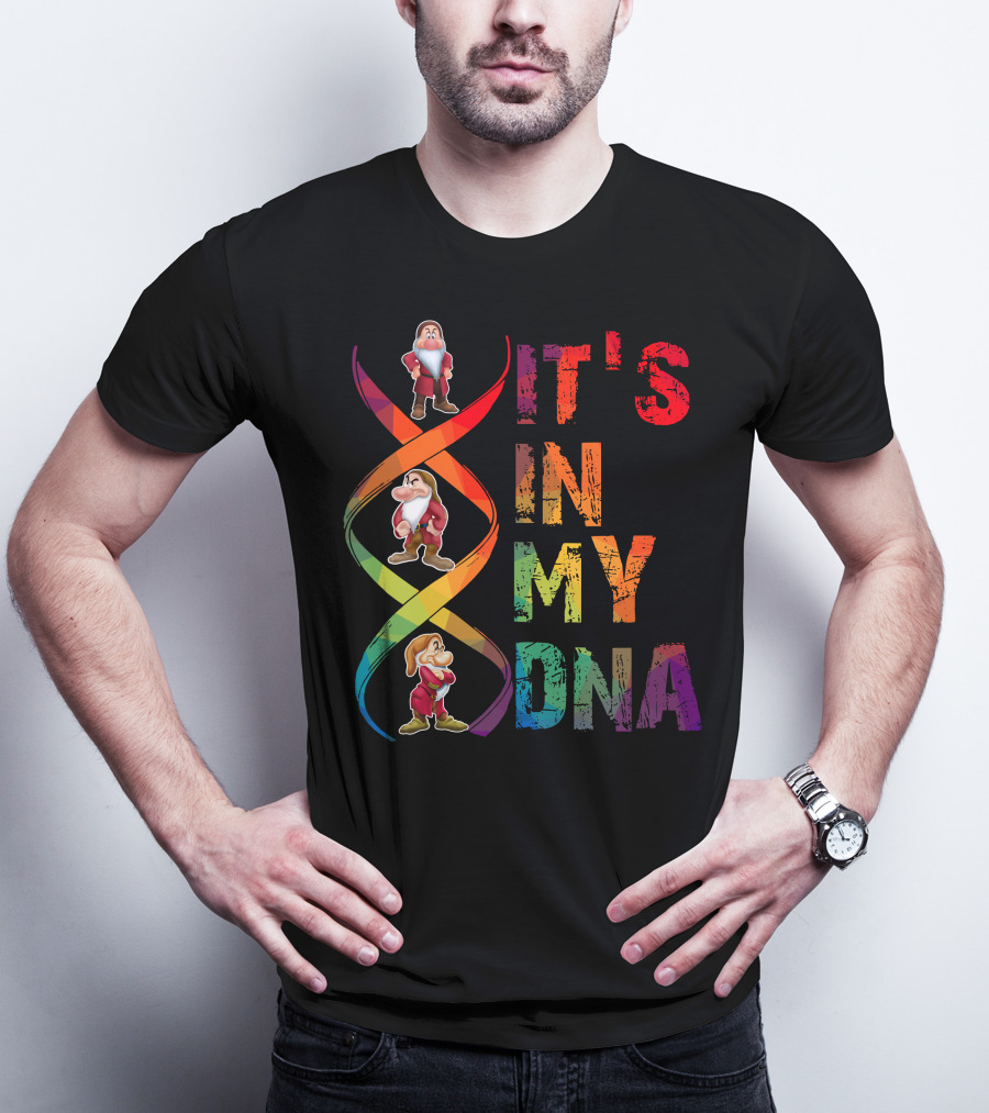 Grumpy It's In My Dna Rainbow T-Shirt