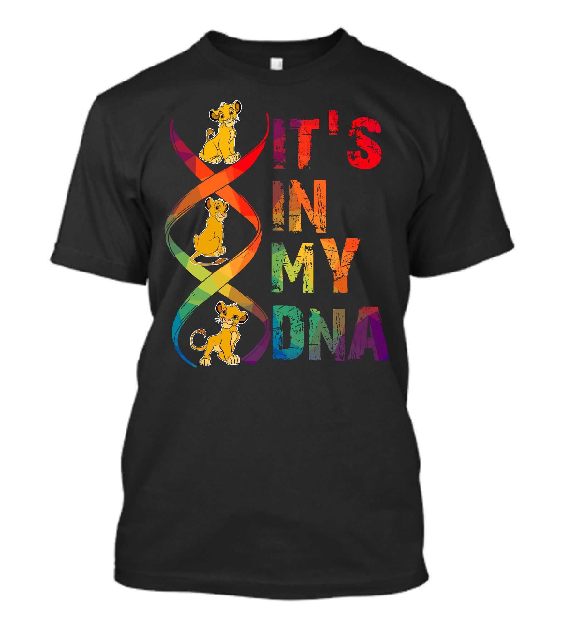 Simba It's In My Dna Rainbow Spiral T-Shirt