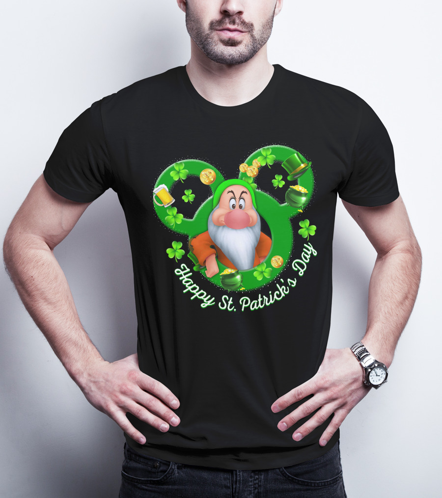 Happy St. Patrick's Day Grumpy Disney Holiday Celebration T-Shirt