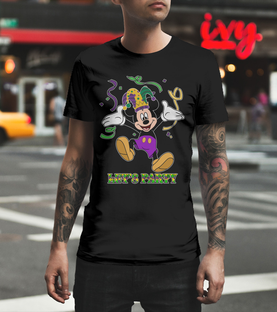 Mickey Let's Party Mardi Gras Celebration T-Shirt