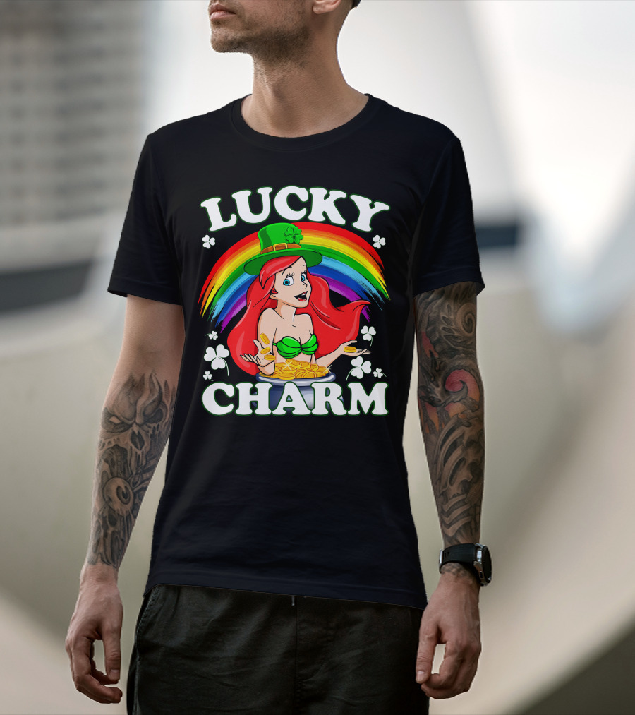 Lucky Charm Rainbow Ariel Pot Of Gold T-Shirt