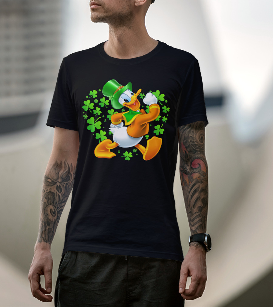 Donald Duck St. Patrick's Day Shamrock Hat T-Shirt