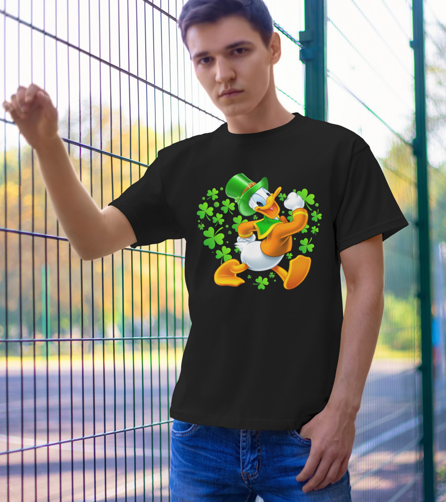 Donald Duck St. Patrick's Day Shamrock Hat T-Shirt