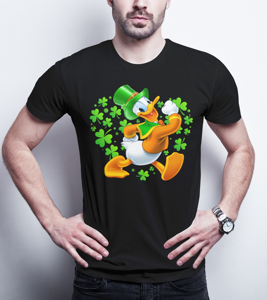 Donald Duck St. Patrick's Day Shamrock Hat T-Shirt