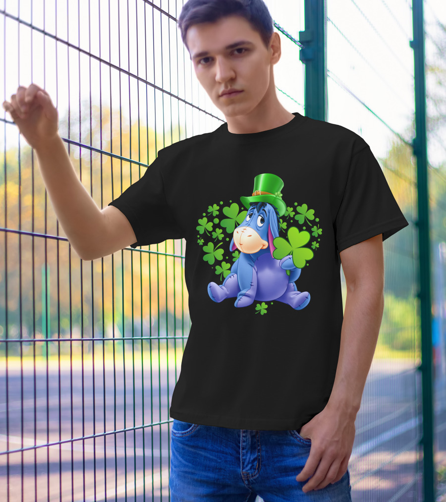 Eeyore St. Patrick's Day Clover Hat T-Shirt