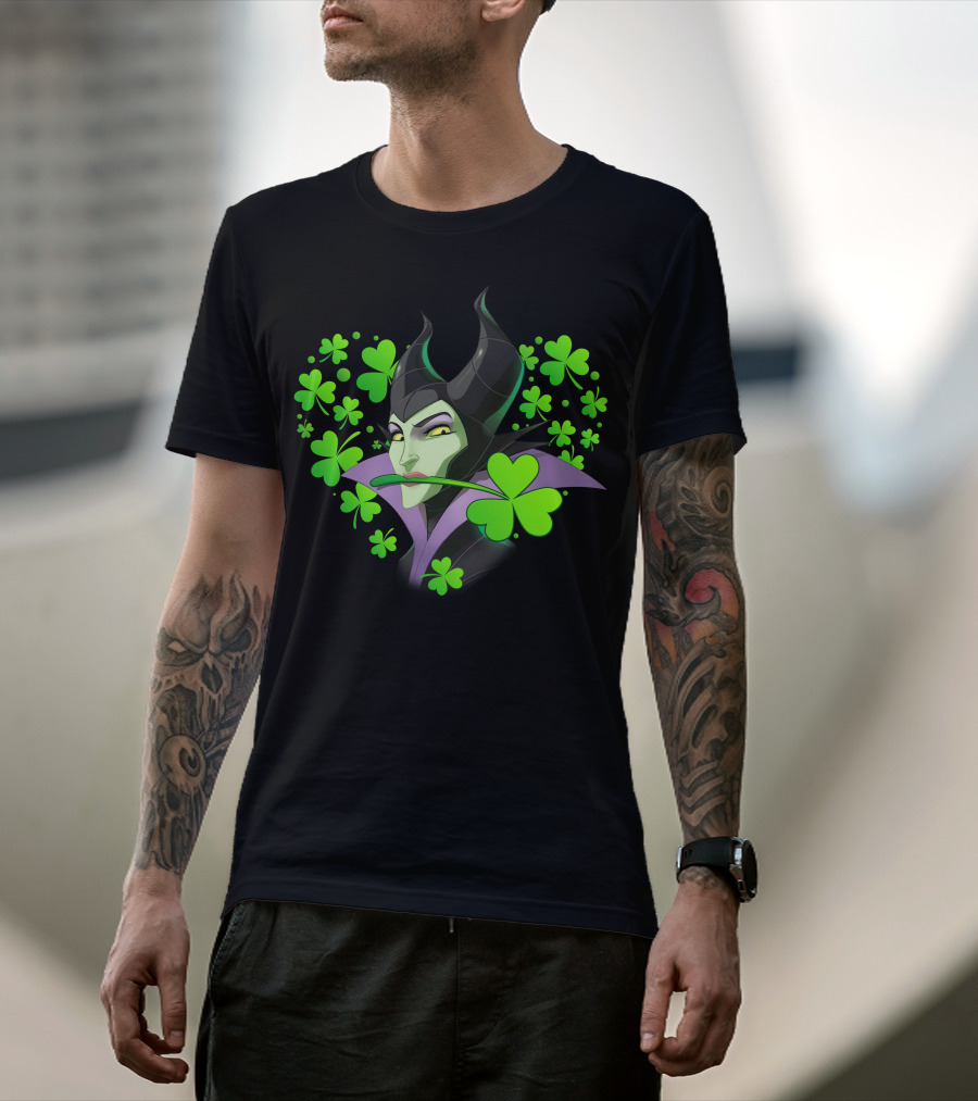 Maleficent Shamrock Heart T-Shirt