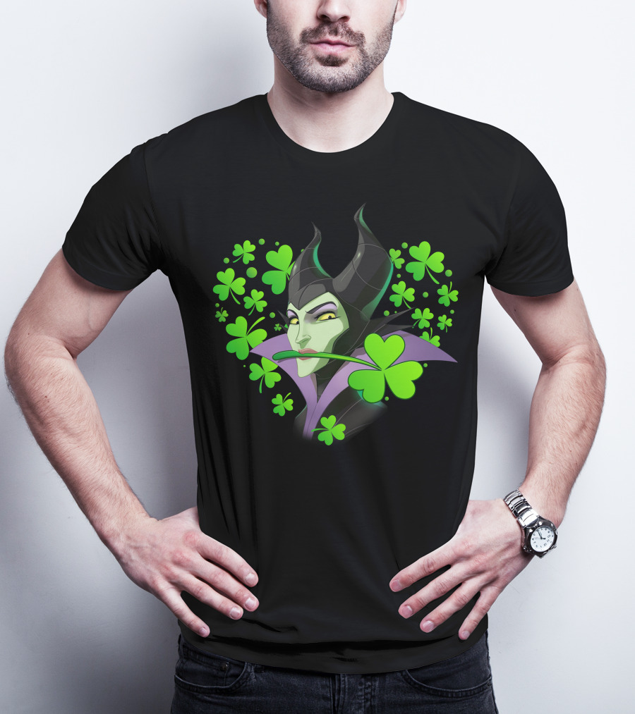 Maleficent Shamrock Heart T-Shirt