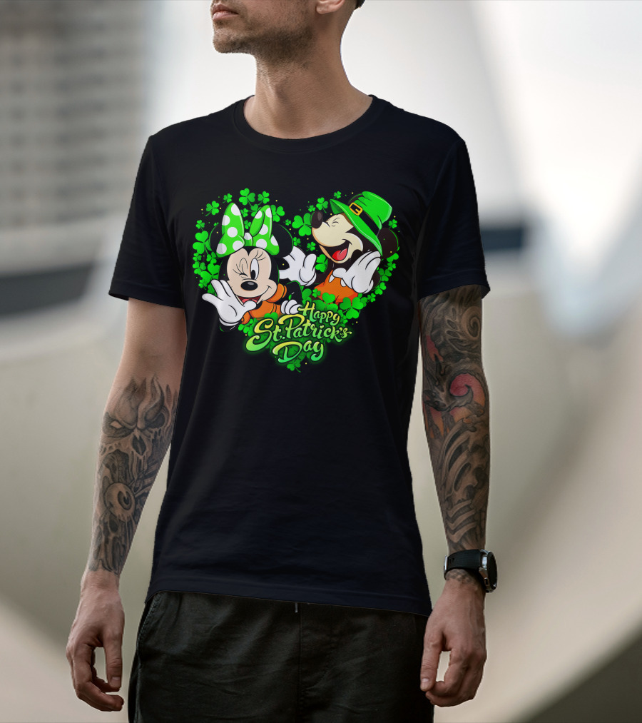 Happy St. Patrick's Day Mickey Minnie T-Shirt