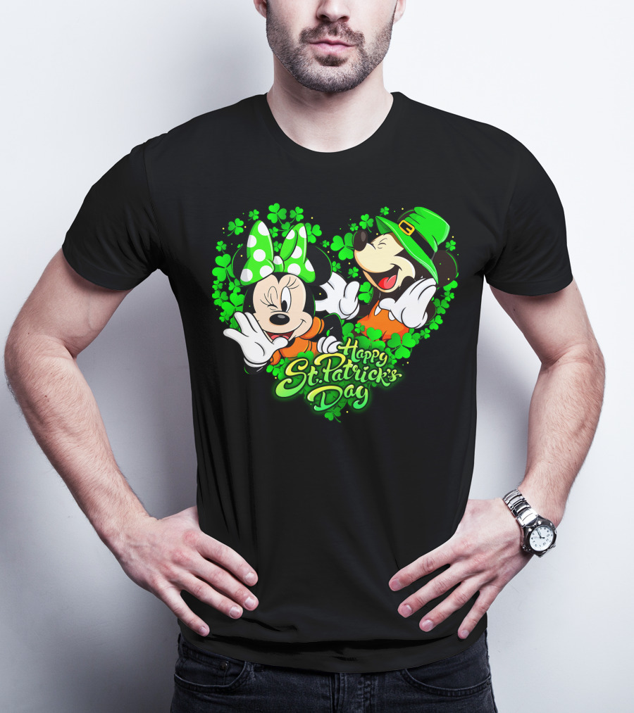 Happy St. Patrick's Day Mickey Minnie T-Shirt