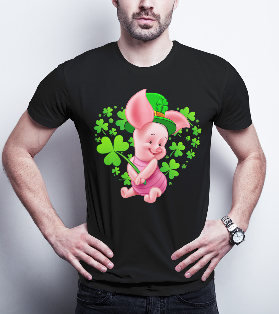 Piglet St. Patrick's Day Clover Celebration T-Shirt