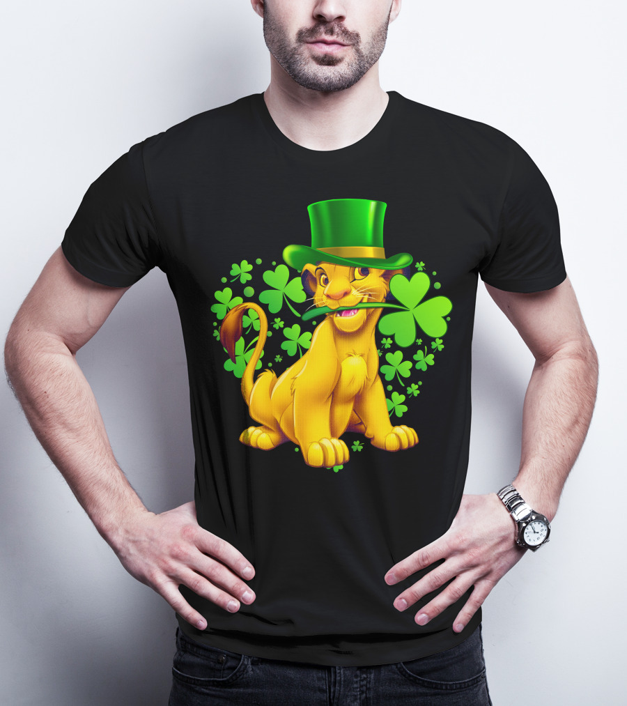 Simba Green Hat Shamrock Heart T-Shirt