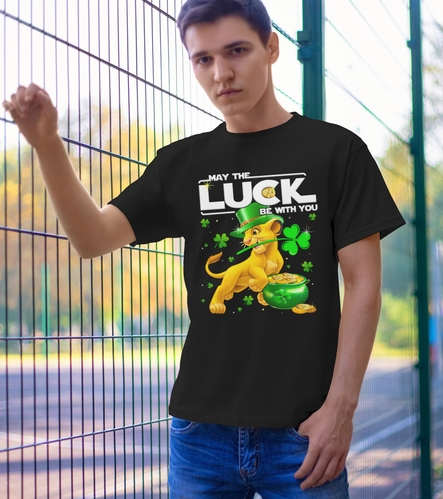 May The Luck Be With You Simba St Patrick's Day T-Shirt