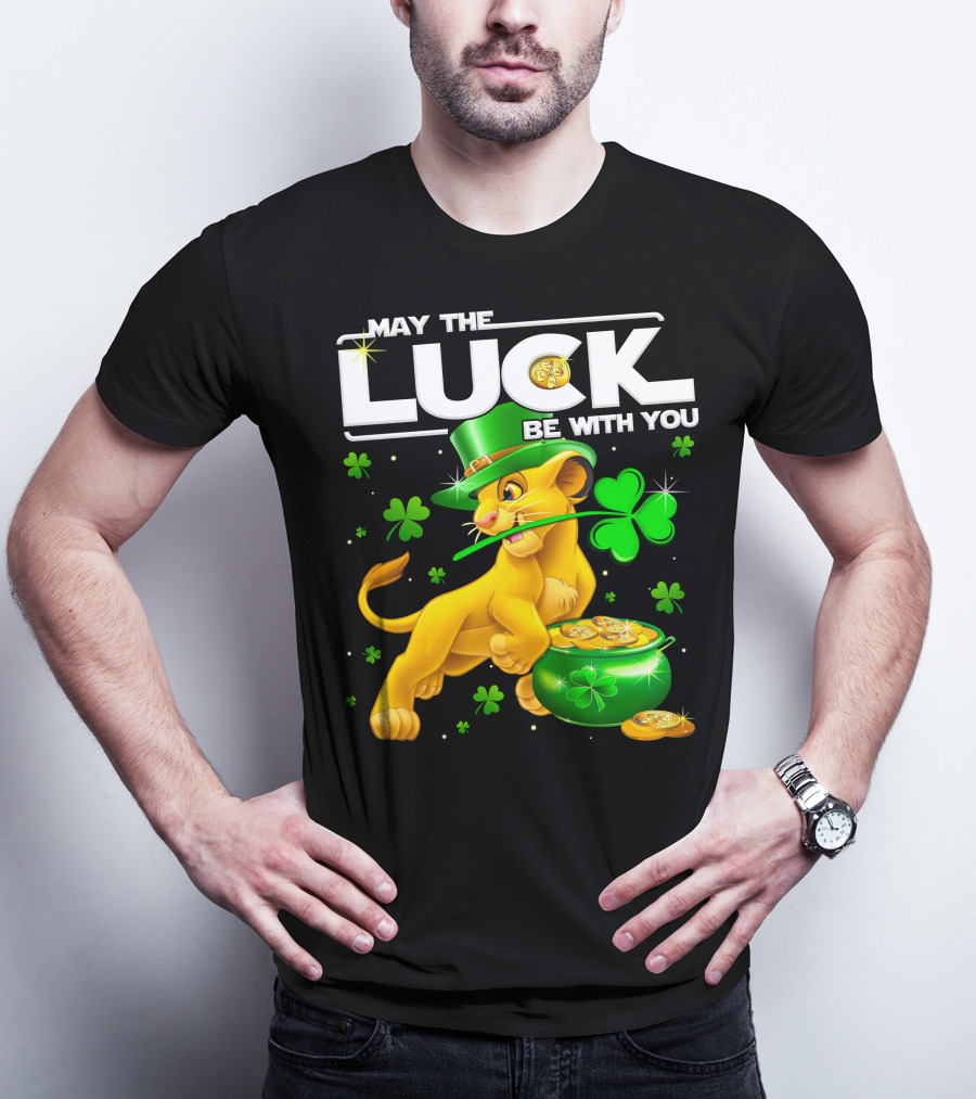 May The Luck Be With You Simba St Patrick's Day T-Shirt
