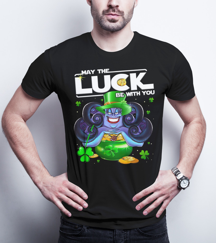 May The Luck Be With You Ursula Clovers And Gold Coins T-Shirt