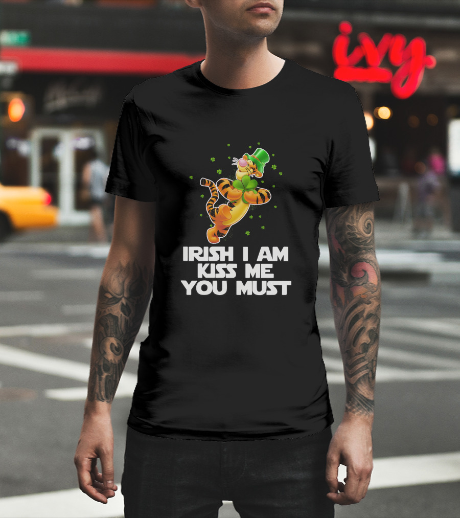 Tigger Irish I Am Kiss Me You Must St. Patrick's Day Clover T-Shirt