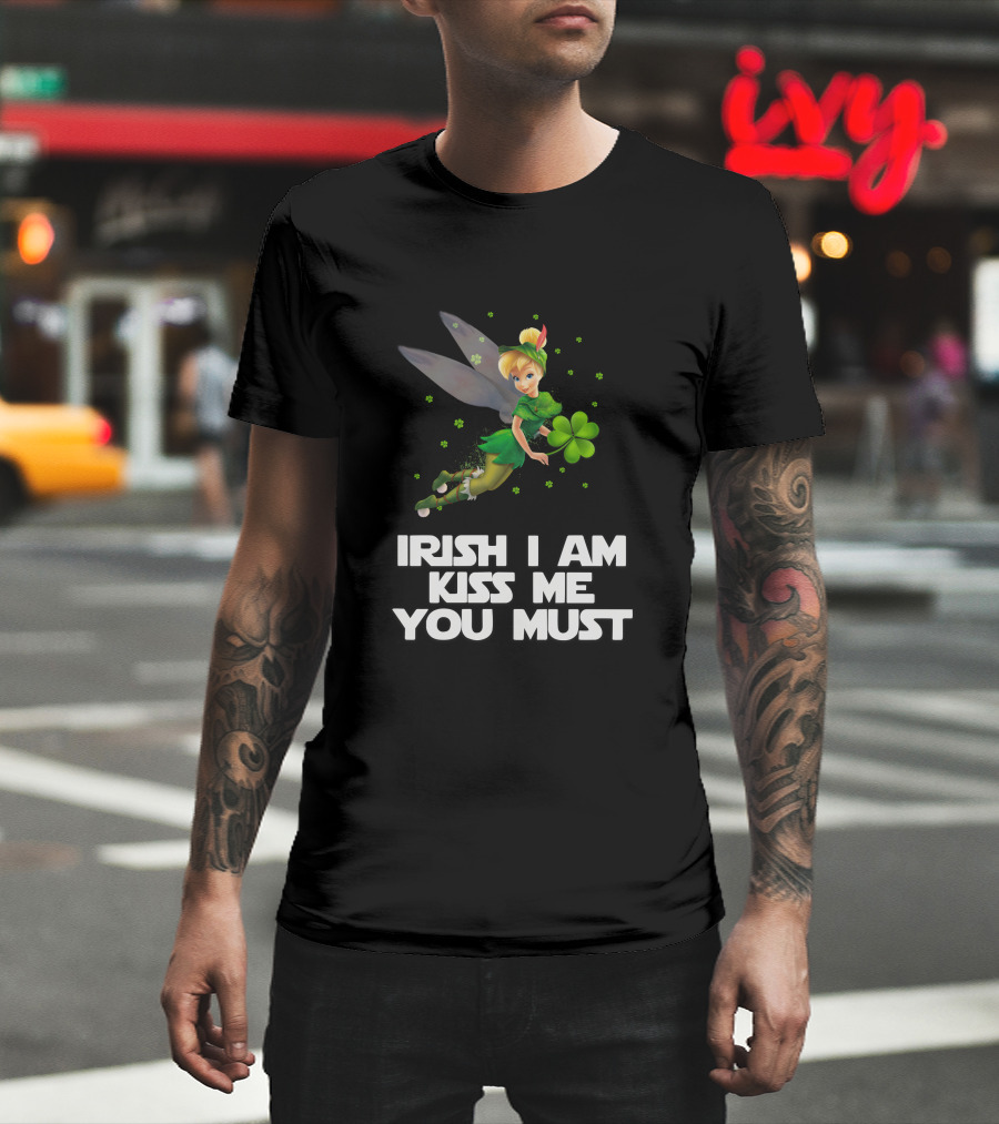 Irish Tinker Bell Kiss Me You Must T-Shirt
