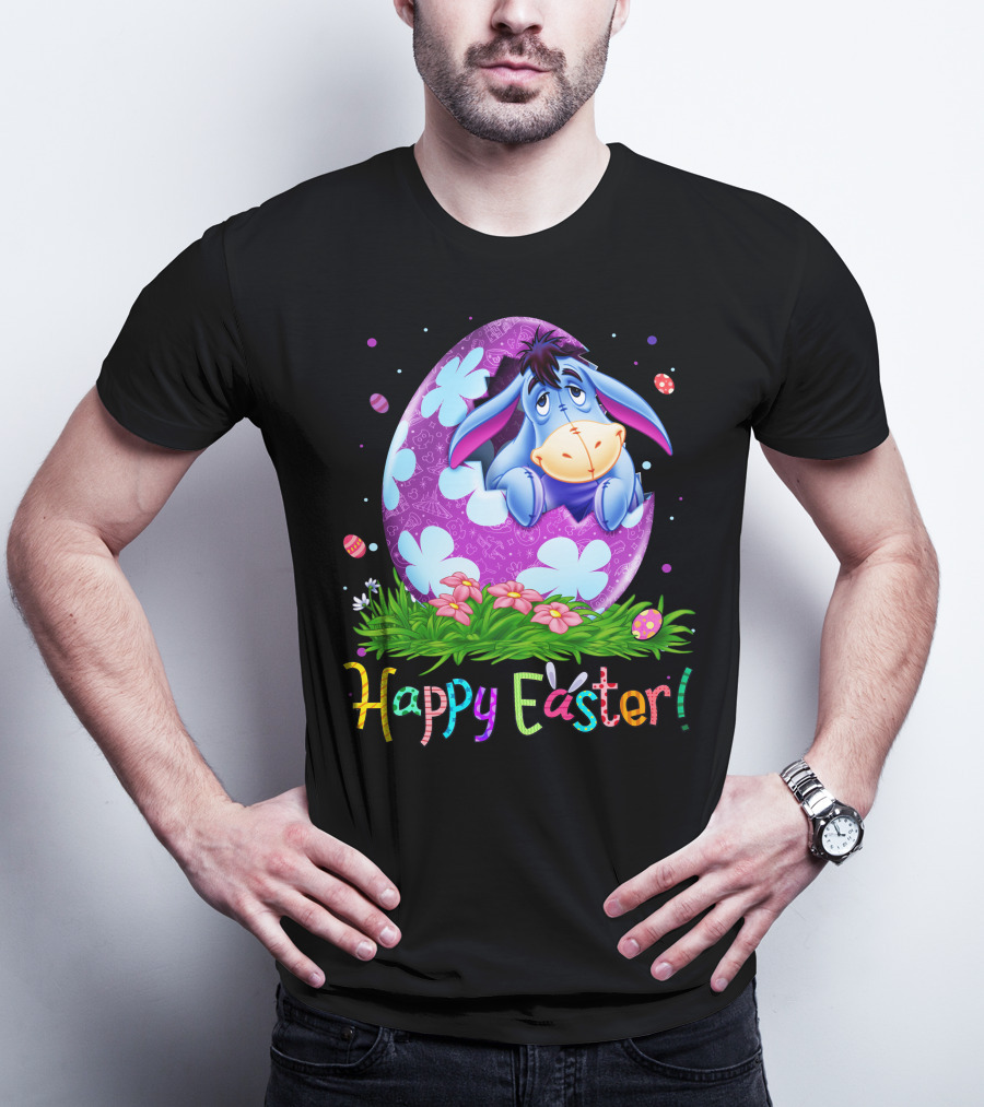 Eeyore Happy Easter Egg Floral T-Shirt