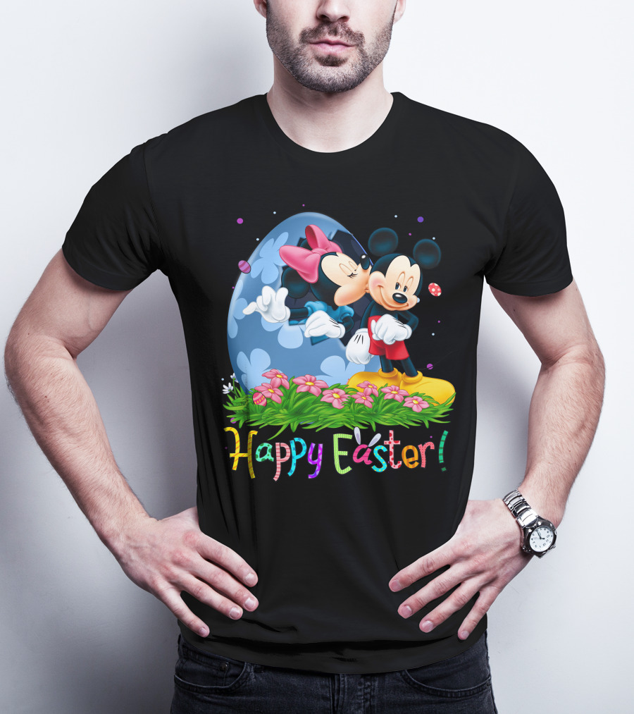 Happy Easter Mickey And Minnie T-Shirt