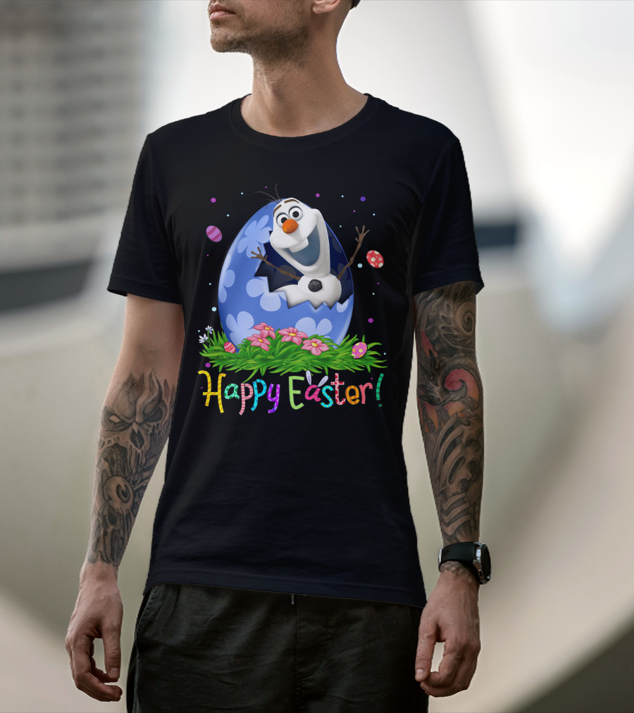 Happy Easter Olaf Egg Flowers T-Shirt