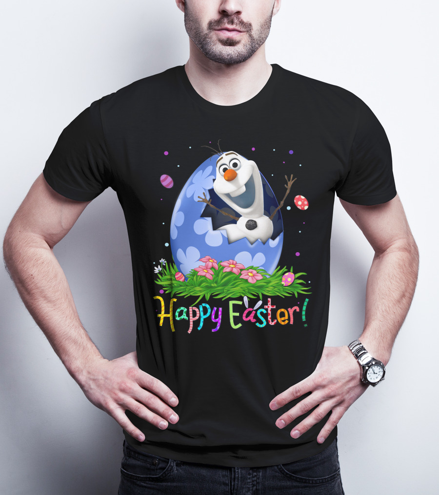 Happy Easter Olaf Egg Flowers T-Shirt