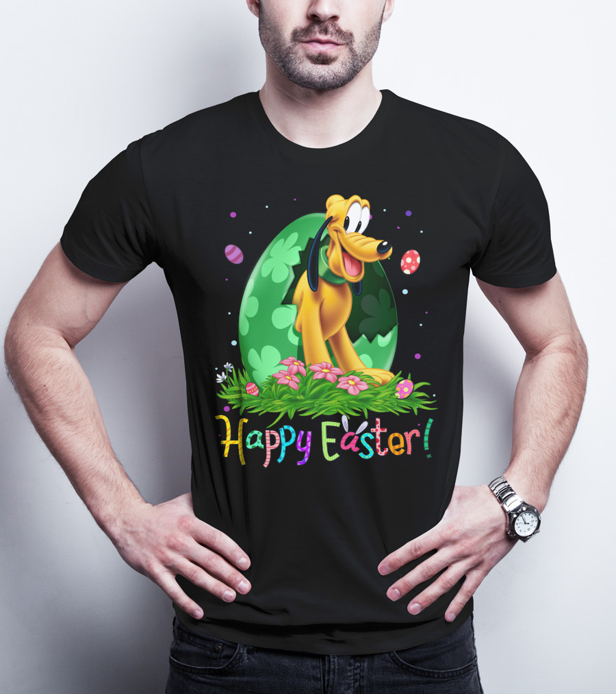 Happy Easter Pluto Disney Easter Egg Hunt T-Shirt