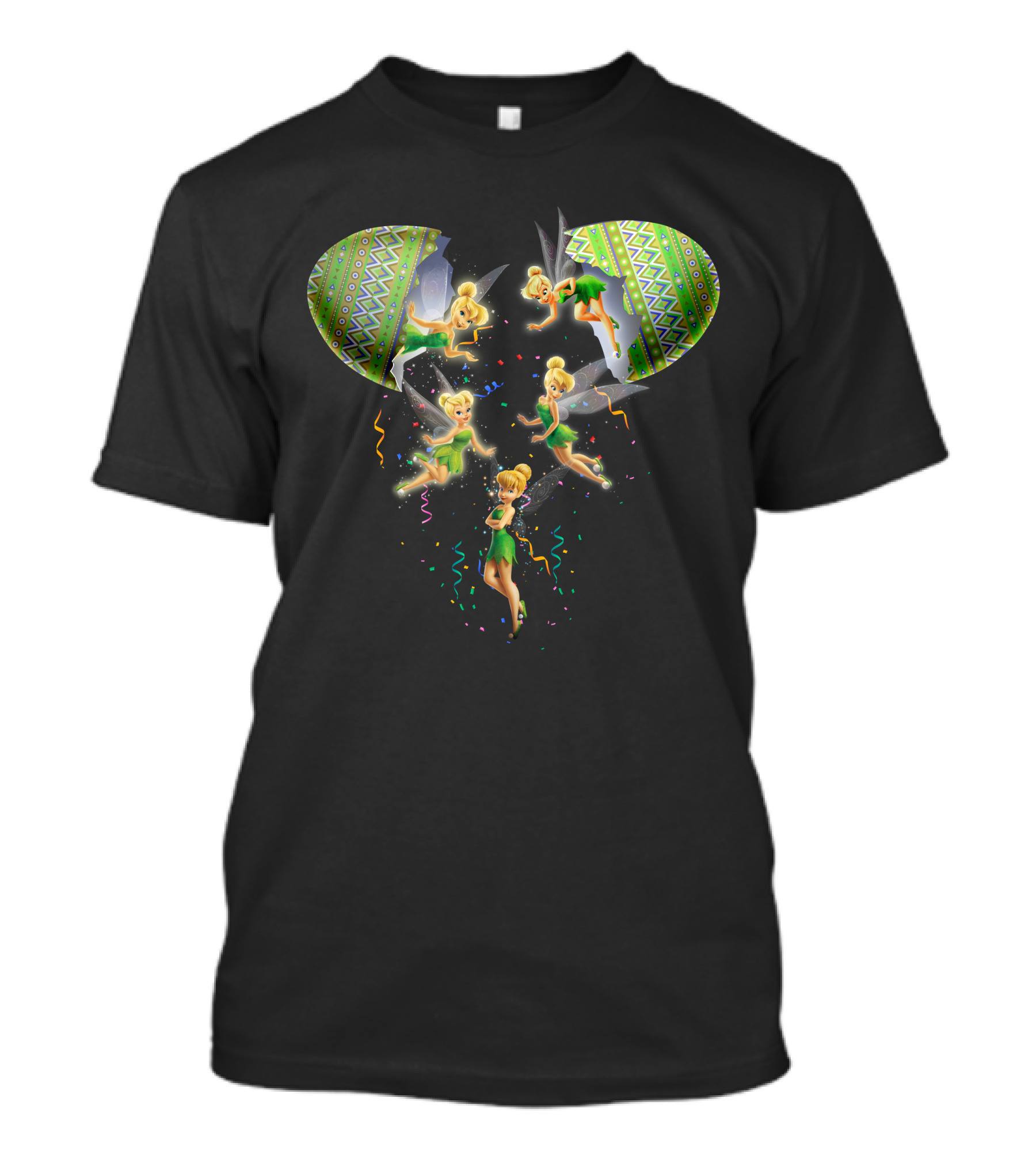 Tinker Bell Disney Fairy Heart With Colorful Sparkle Burst T-Shirt