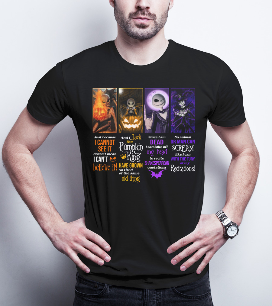 Jack Skellington Pumpkin King Shakespearean Quotations Fury Recitations T-Shirt