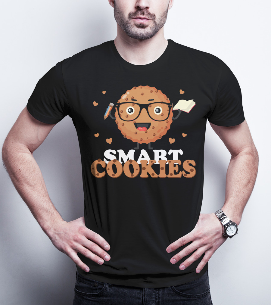 SMART COOKIES Book Pencil Glasses T-Shirt