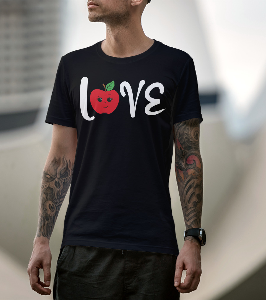 Love Cute Apple Emoji T-Shirt
