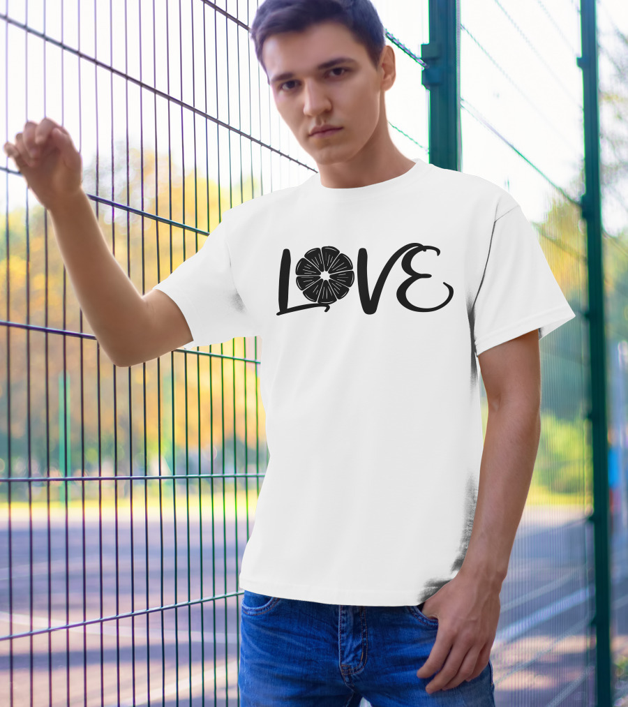 LOVE LEMON Sliced Citrus Typography T-Shirt
