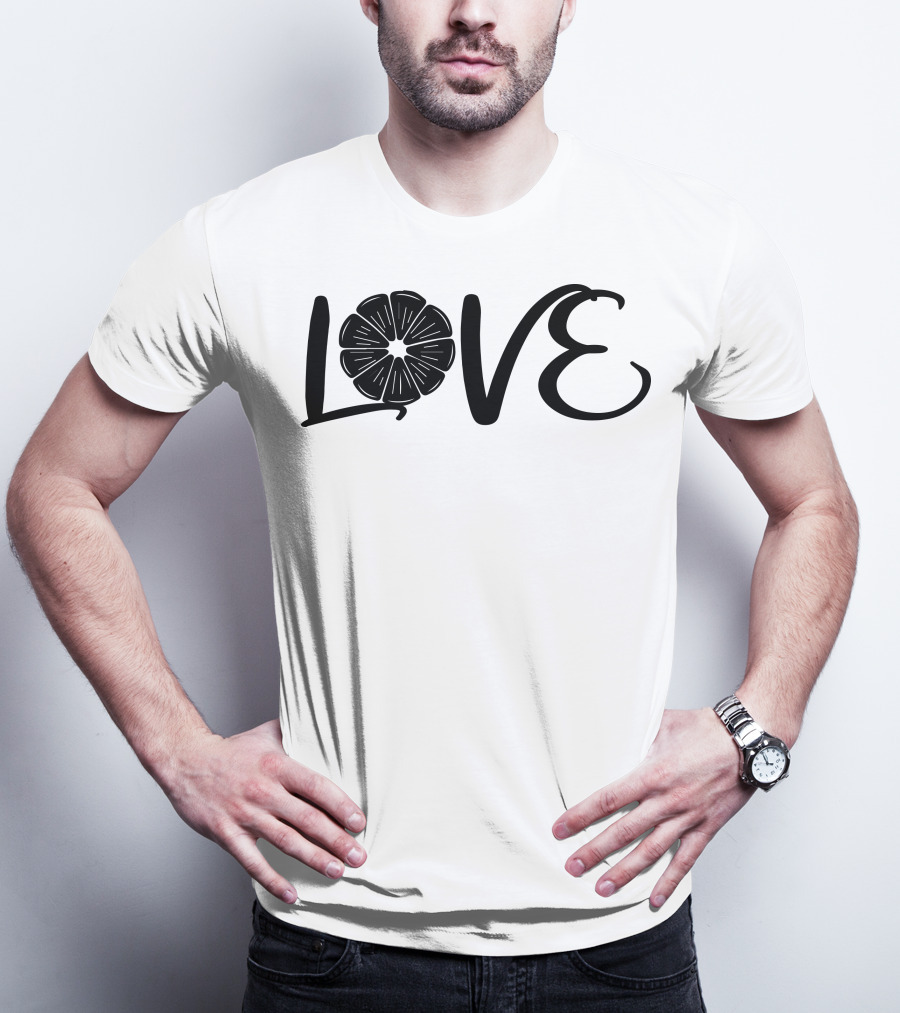 LOVE LEMON Sliced Citrus Typography T-Shirt