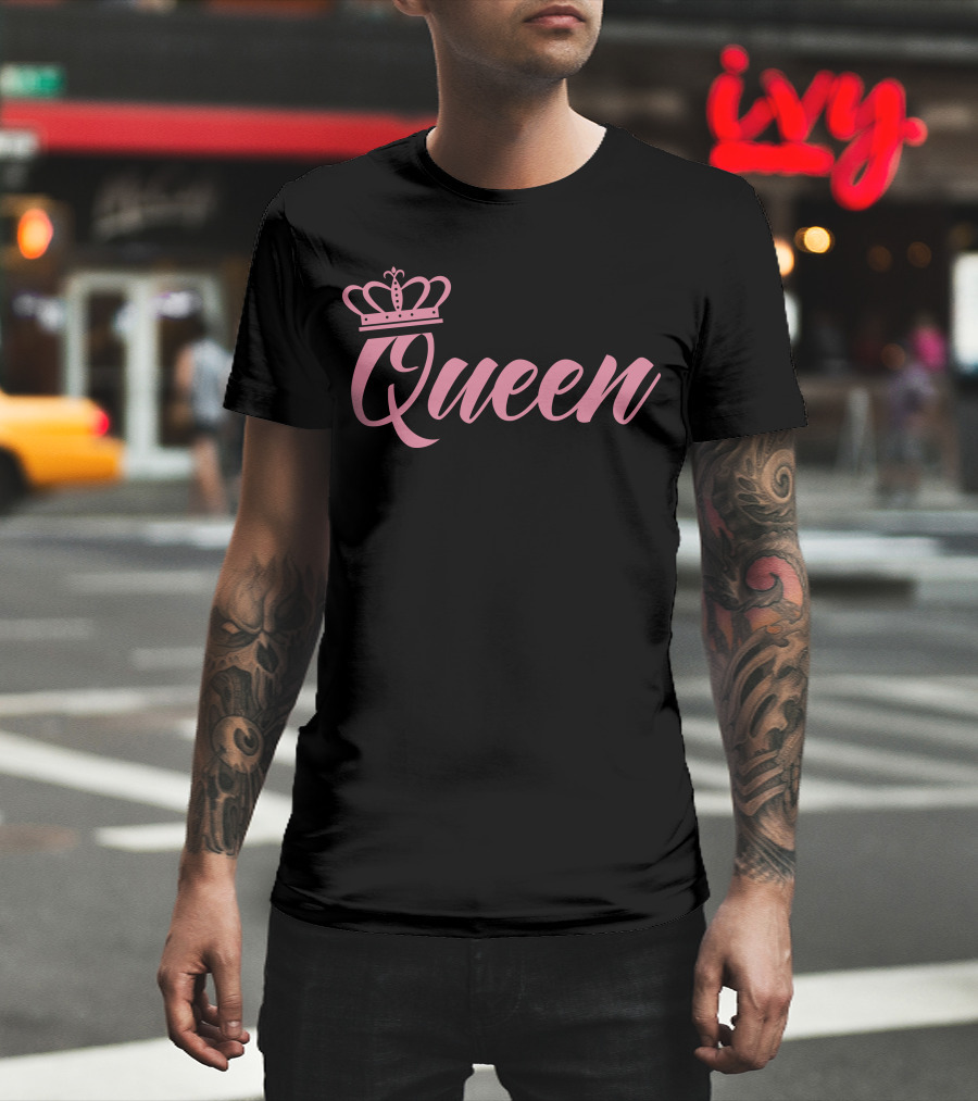 Queen Pink Crown Script T-Shirt