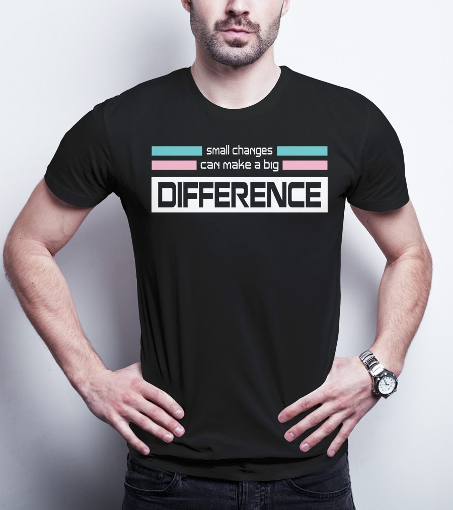 Small Changes Can Make A Big Difference Pastel Stripes T-Shirt