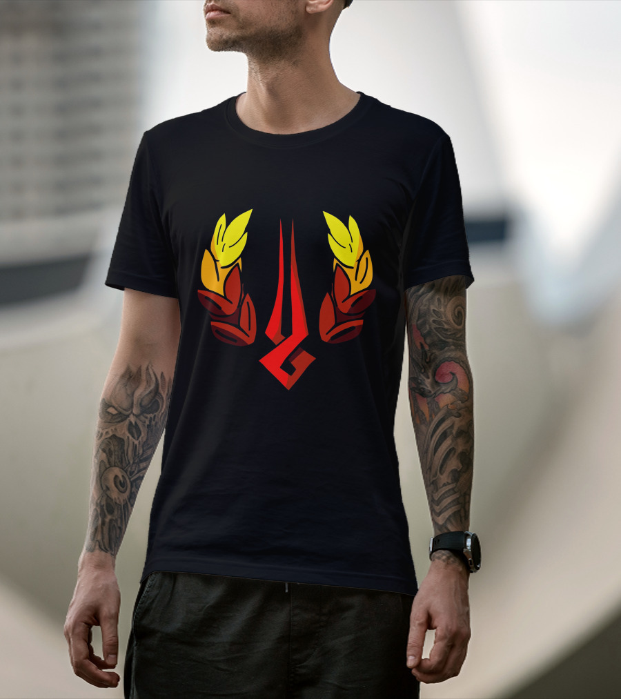 Hades Zagreus Icon With Red Laurel Symbols T-Shirt