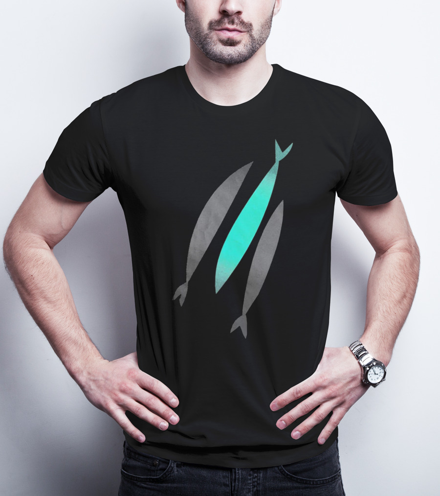 Three Fish Minimalist Abstract Trio T-Shirt