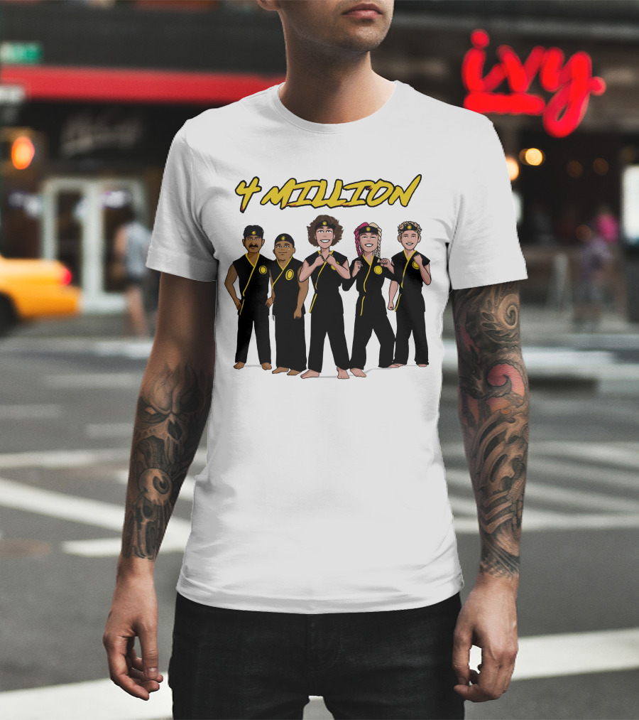 4 Million Karate Squad Celebrating Subscribers T-Shirt