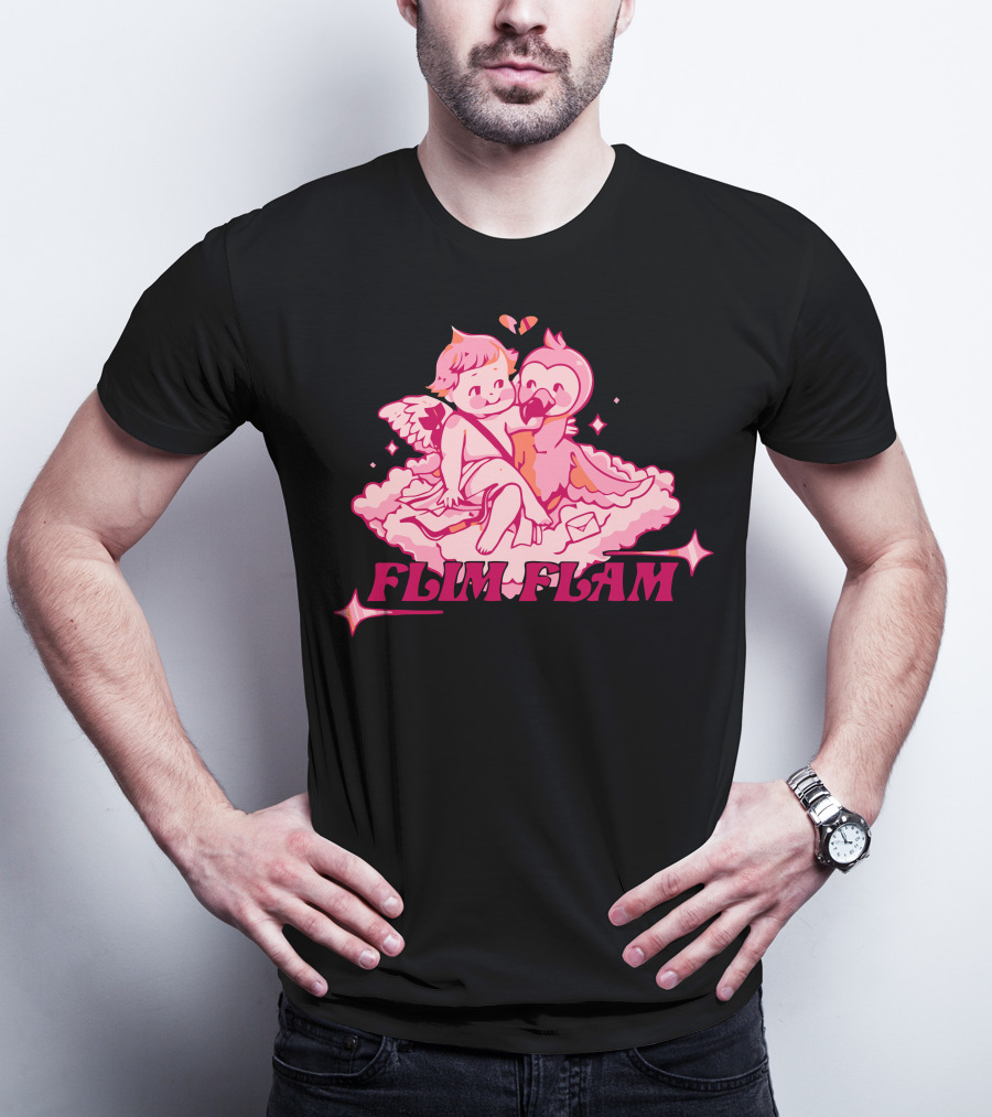 FLIM FLAM CUPID FLAMINGO T-Shirt