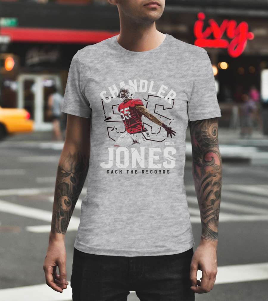 Chandler Jones 55 NFLPA Sack The Records T-Shirt