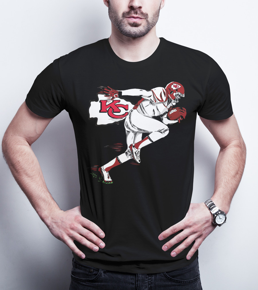 Kansas City Chiefs KC Football Player Action T-Shirt