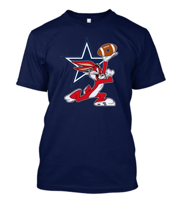 Dallas Cowboys Bunny Holding Football Star T-Shirt