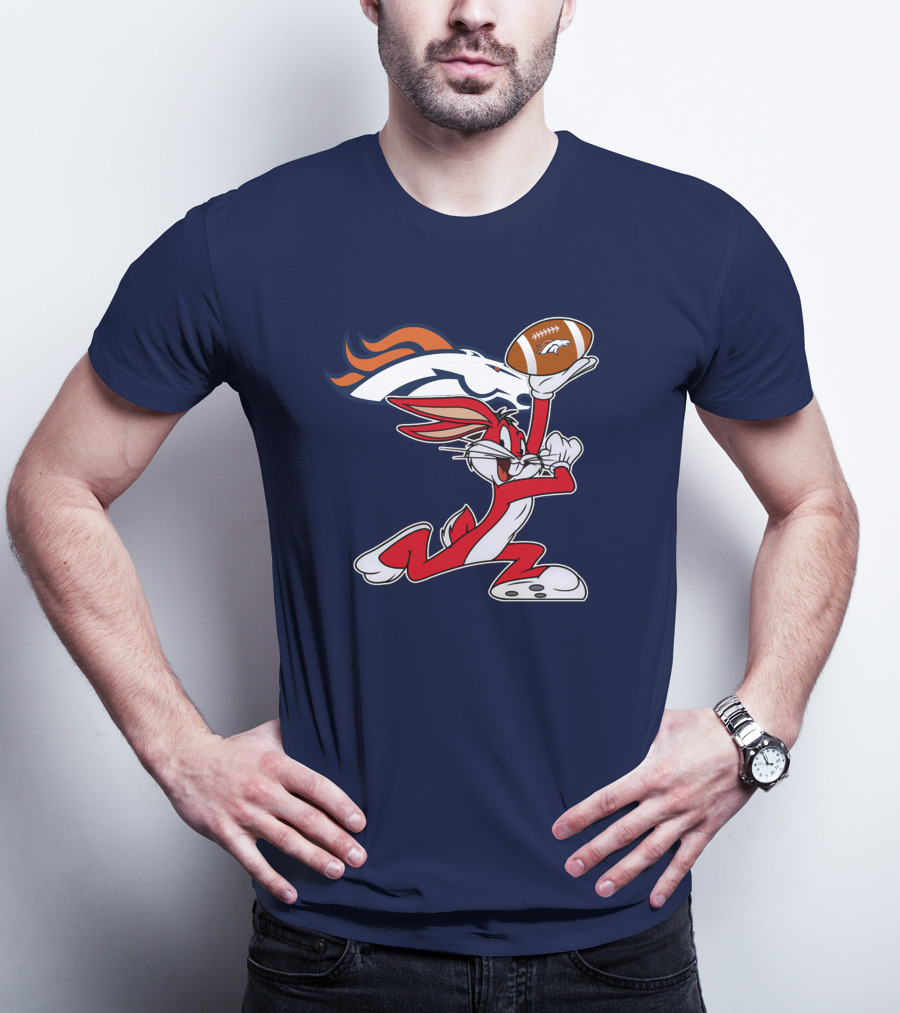 Denver Broncos Bugs Bunny Football Chiefs T-Shirt