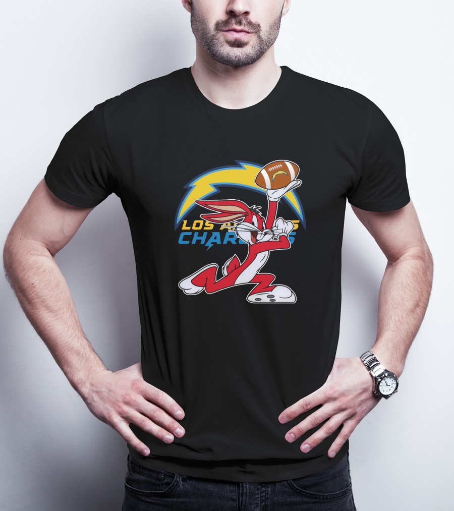 Los Angeles Chargers Bugs Bunny Football T-Shirt