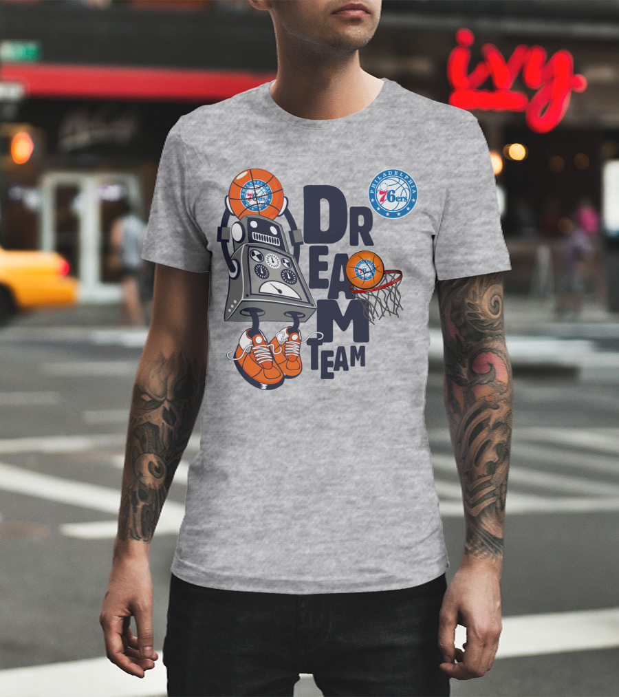 Philadelphia 76ers Robot Basketball Dream Team T-Shirt