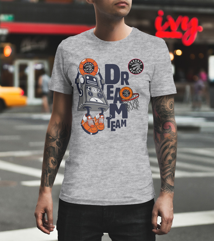 Toronto Raptors Dream Team Robot Basketball Hoops Sneakers T-Shirt