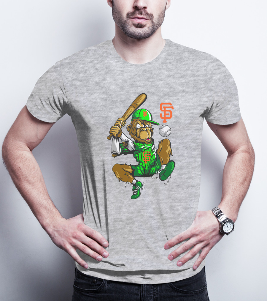 San Francisco Giants Sf Baseball Monkey Home Run T-Shirt