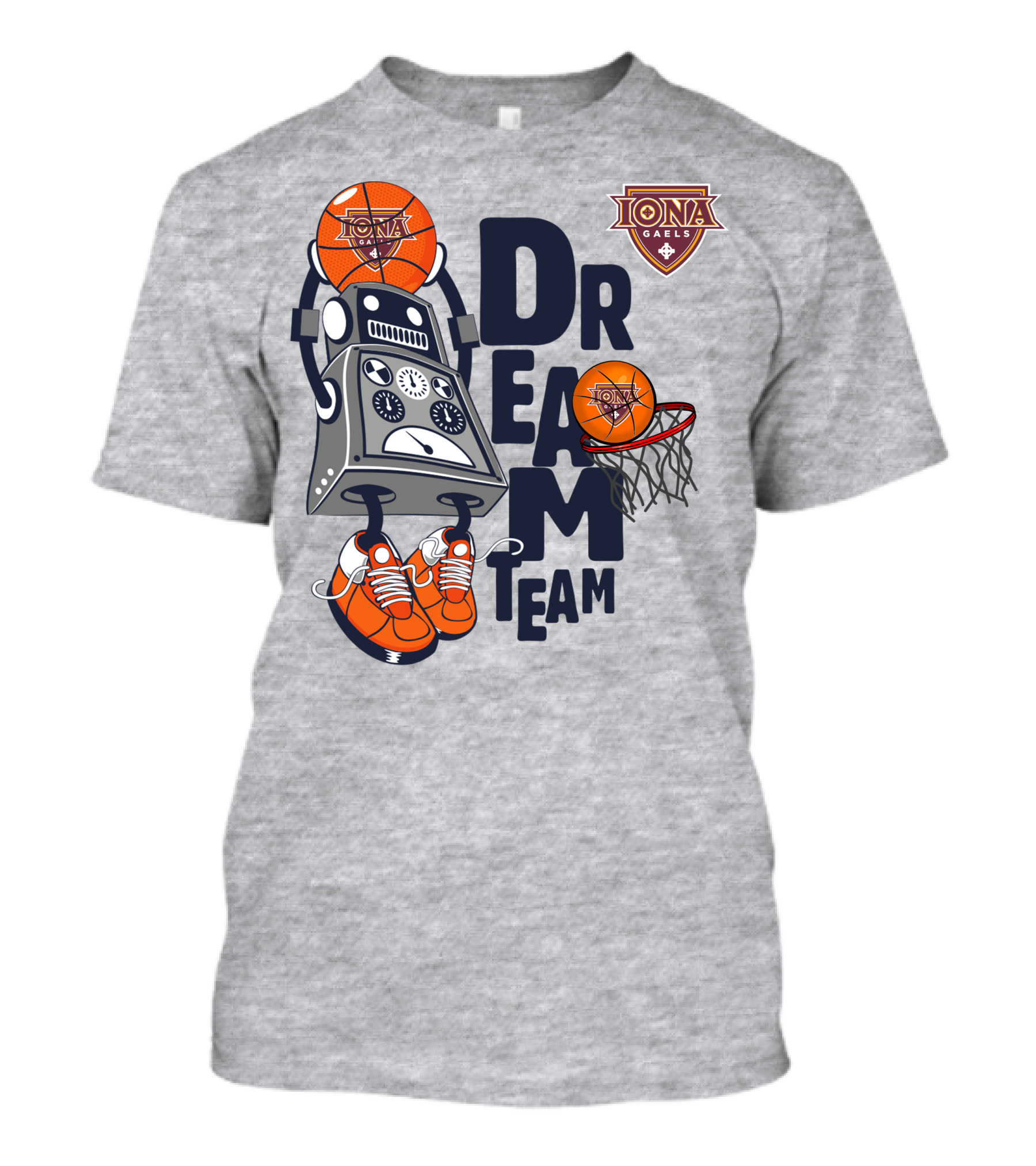 Iona Gaels Dream Team Robot Basketball Theme T-Shirt