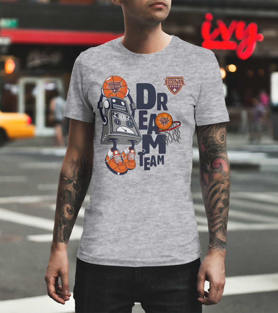 Iona Gaels Dream Team Robot Basketball Theme T-Shirt