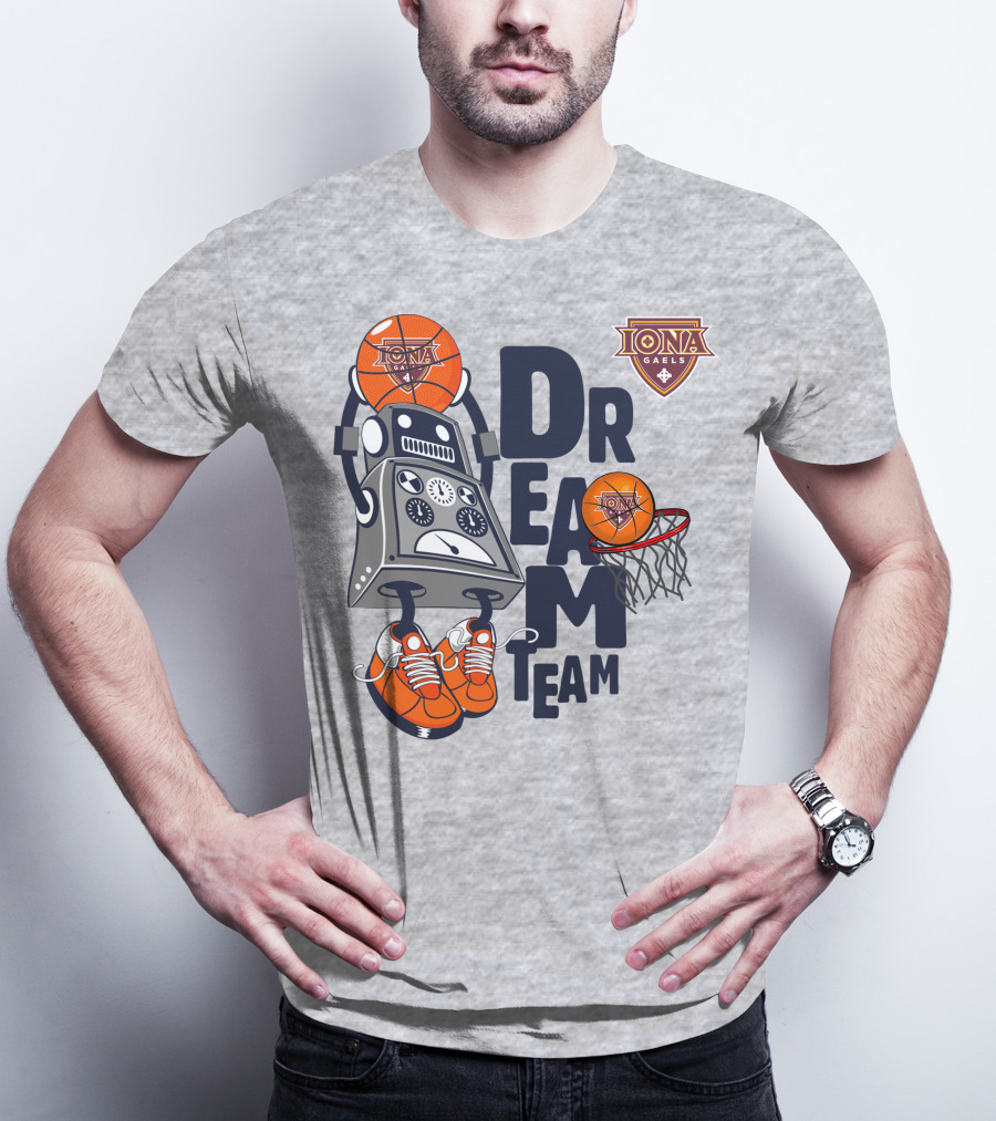 Iona Gaels Dream Team Robot Basketball Theme T-Shirt