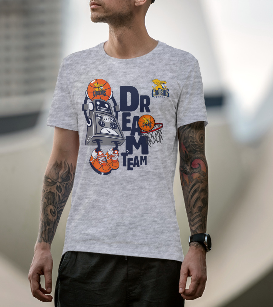 Canisius College Dream Team Basketball Robot Sneakers T-Shirt