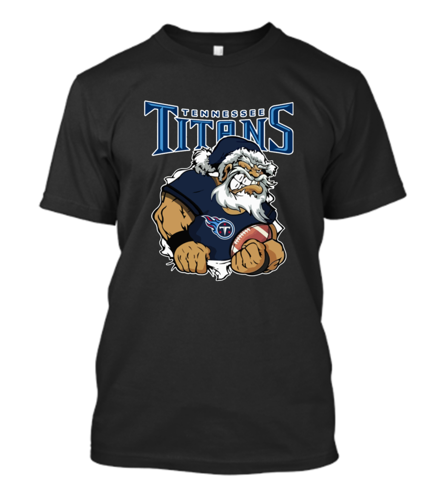 Tennessee Titans Santa Football Mascot T-Shirt